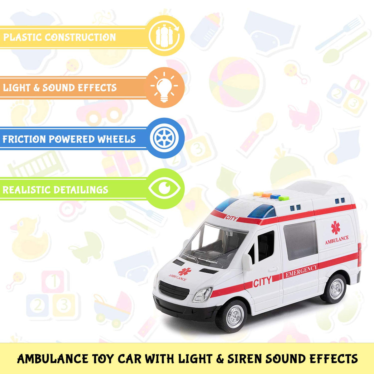 Friction Ambulance – Toy To Enjoy